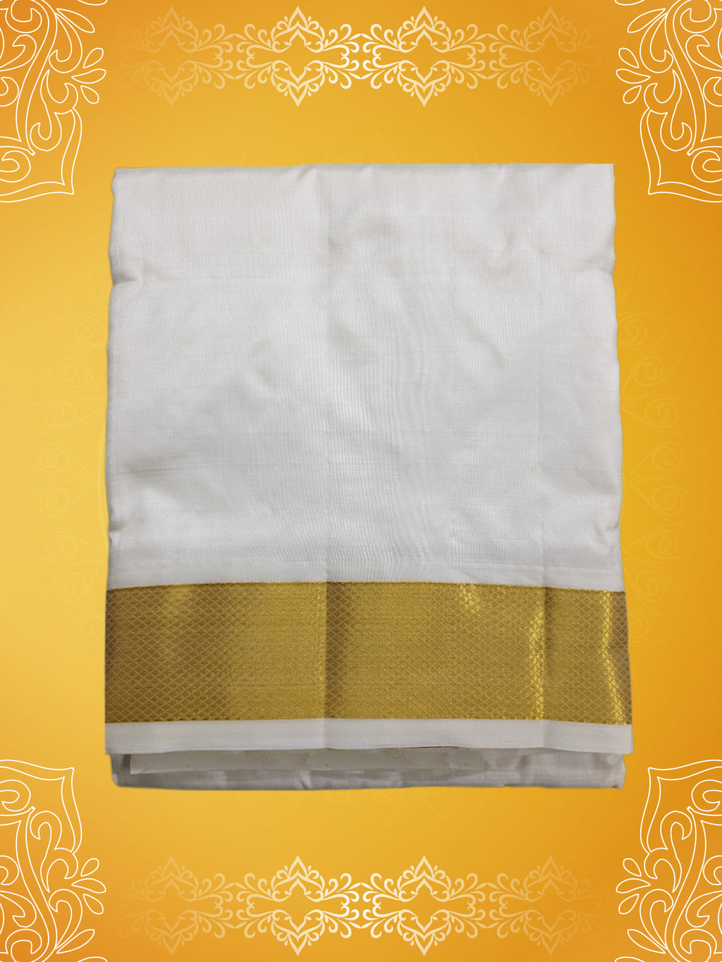 PREMIUM PURE SILK 2" PLAIN BORDER (100K) DHOTI / DHOTI SET – SETHUKRISHNA